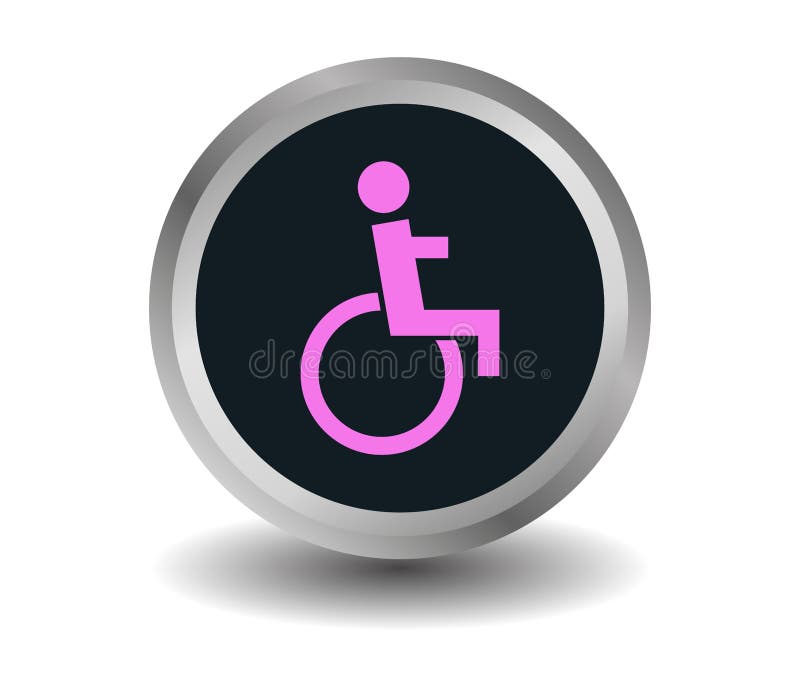 Disabled Button Icon Illustrated in Vector on White Background Stock ...