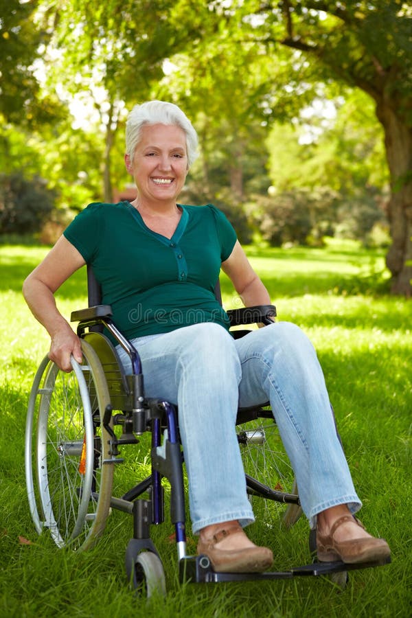 Disabled Woman in Wheelchair Stock Photo - Image of elderly, citizen ...