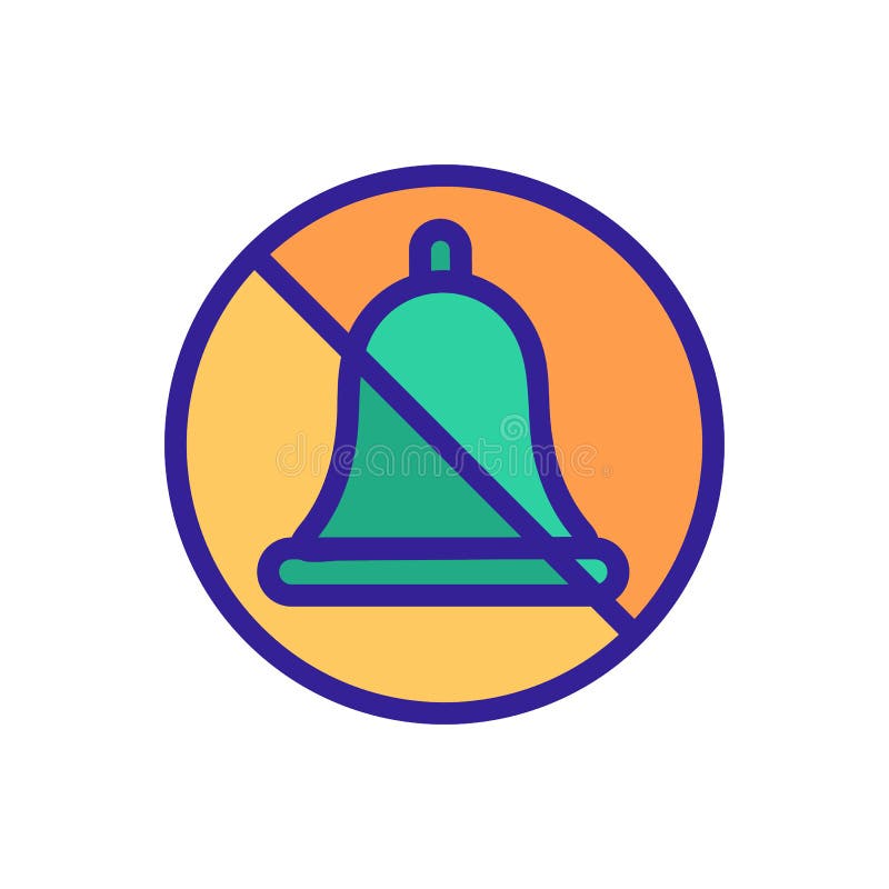 Disabling the Ring Icon Vector. Isolated Contour Symbol Illustration ...