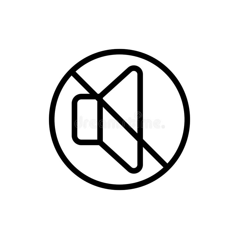 Disabling the Volume Icon Vector. Isolated Contour Symbol Illustration ...