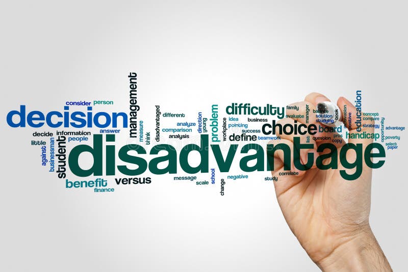 Disadvantage word cloud stock photo. Image of balance - 88379304