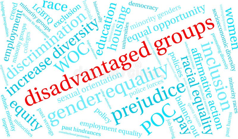 Disadvantaged Groups Word Cloud Stock Vector - Illustration of ...