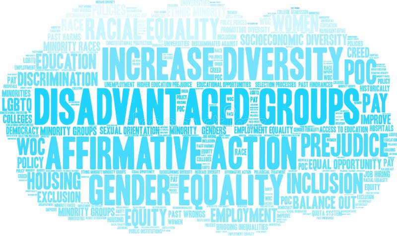 Disadvantaged Groups Word Cloud Stock Vector - Illustration of forces ...