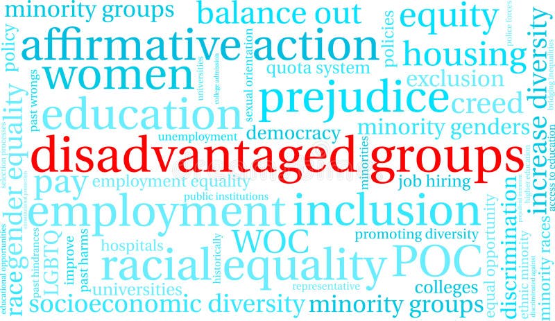 Disadvantaged Groups Word Cloud Stock Vector - Illustration of ...