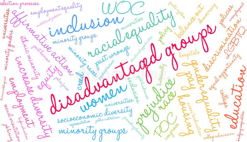 Disadvantaged Groups Word Cloud Stock Vector - Illustration of ...