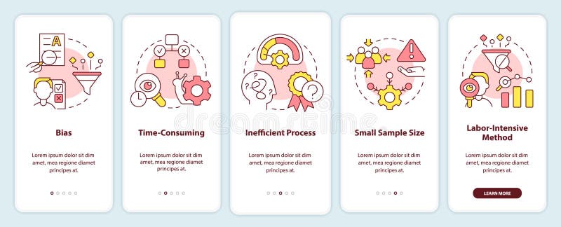 Disadvantages of Case Study Onboarding Mobile App Screen Stock ...