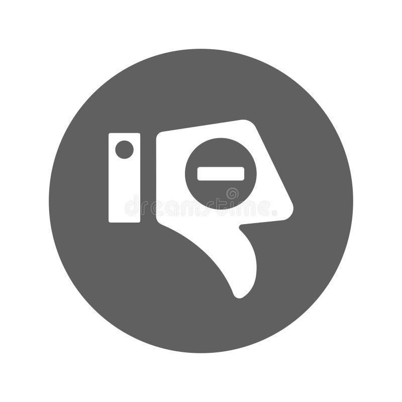 Disadvantages,dislike icon stock illustration. Illustration of thumb ...