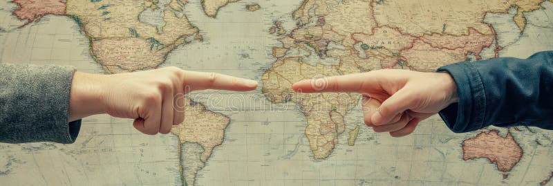 Disagreement and Division Represented by Hands Pointing in Opposite ...