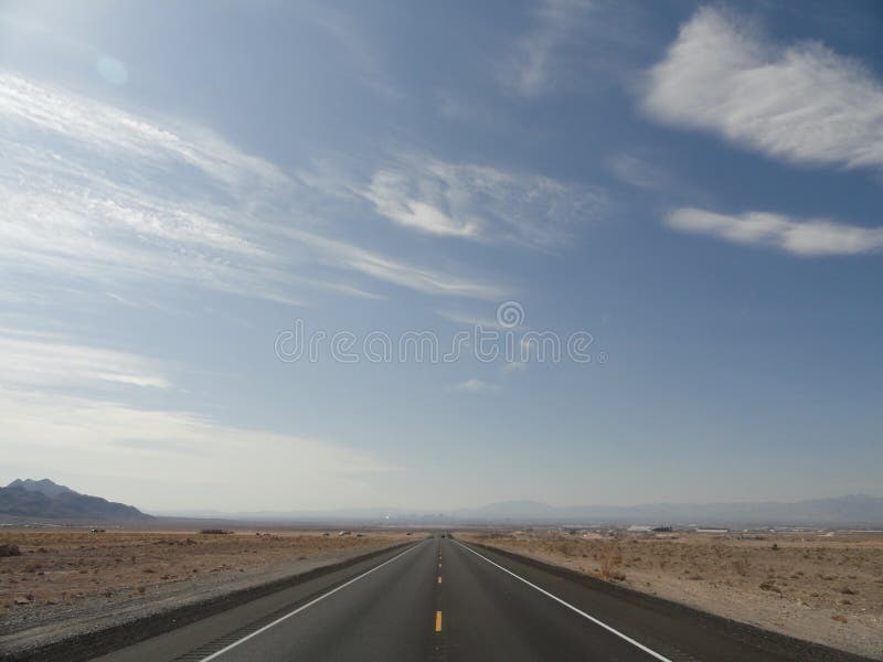 Disappearing Desert Road - Las Vegas Stock Image - Image of vacation ...