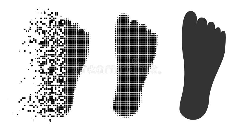 Disappearing Dot Halftone Foot Icon Stock Vector - Illustration of ... Disappearing Dot Halftone Foot Icon Stock Vector - Illustration of ...