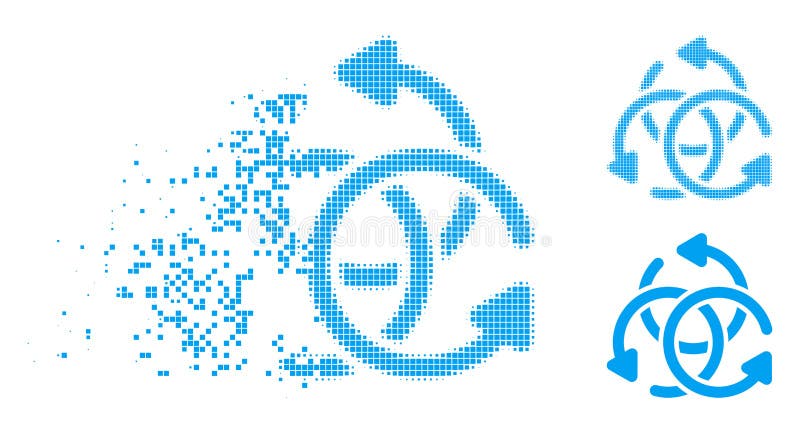 Disappearing Dot Halftone Knot Rotation Icon Stock Vector ...