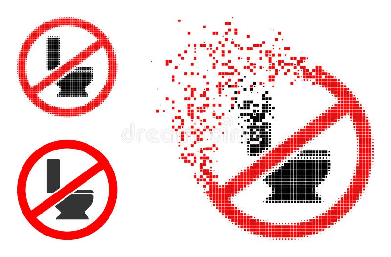 Disappearing Dot No Toilet Seat Icon with Halftone Version Stock Vector ... Disappearing Dot No Toilet Seat Icon with Halftone Version Stock Vector ...