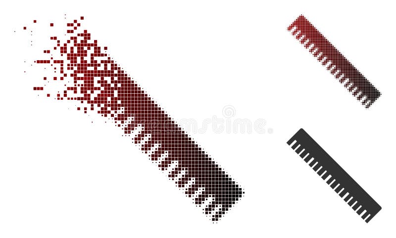 Disappearing Dotted Halftone Ruler Icon Stock Vector - Illustration of ...