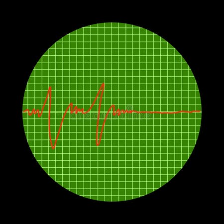 Disappearing Graph on Oscillograph Stock Illustration - Illustration of ...