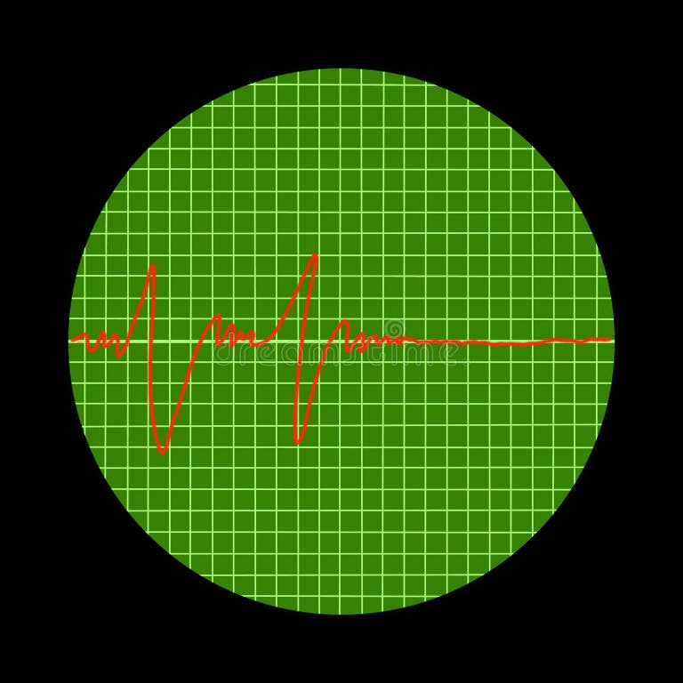 Disappearing Graph on Oscillograph Stock Illustration - Illustration of ...