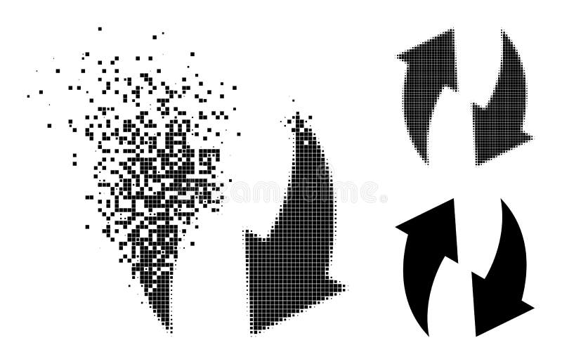 Disappearing and Halftone Dot Refresh Icon Stock Vector - Illustration ...