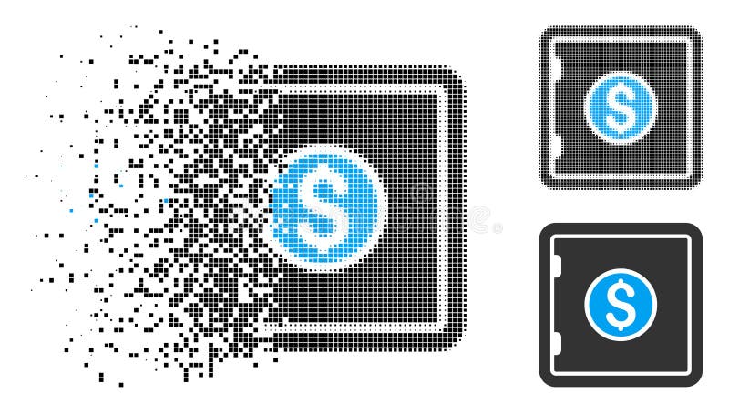 Disappearing Pixel Halftone Banking Safe Icon Stock Vector ... Disappearing Pixel Halftone Banking Safe Icon Stock Vector ...