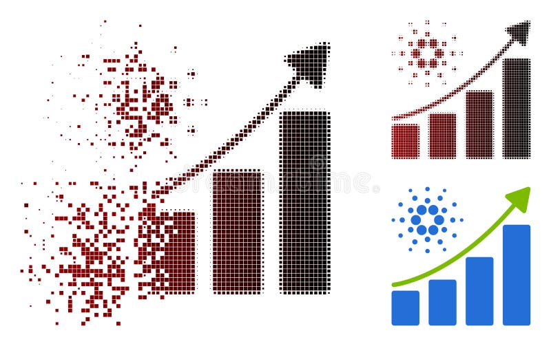 Disappearing Pixel Halftone Cardano Growth Chart Icon Editorial ... Disappearing Pixel Halftone Cardano Growth Chart Icon Editorial ...