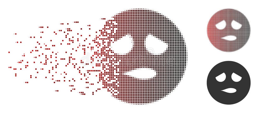 Disappearing Pixel Halftone Disturb Smiley Icon Stock Vector ...