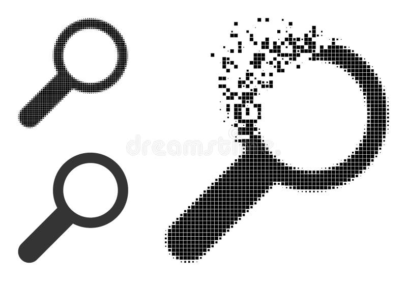 Disappearing Pixelated Find Icon with Halftone Version Stock Vector ... Disappearing Pixelated Find Icon with Halftone Version Stock Vector ...