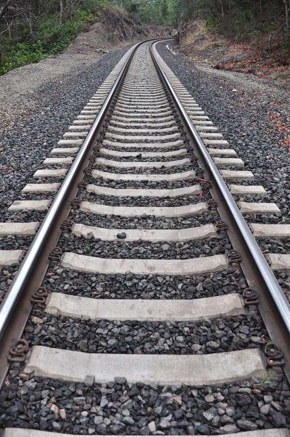 Disappearing Railroad Tracks Stock Image - Image of perspective ...
