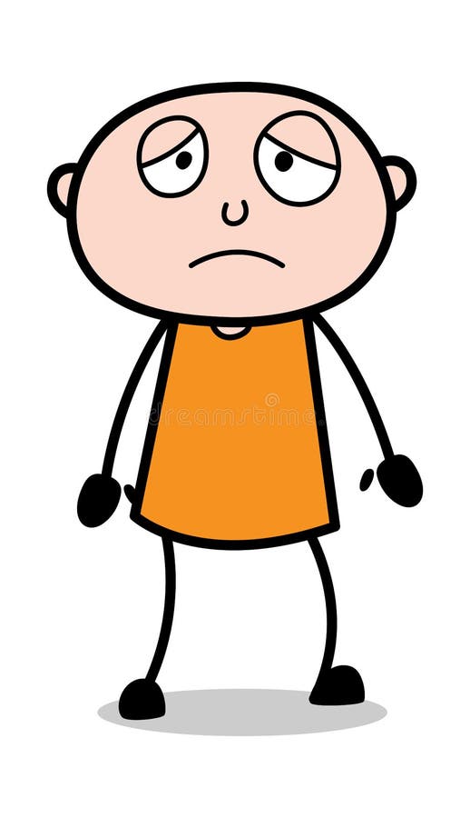 Disappoint - Cartoon Thief Criminal Guy Vector Illustration Stock ...