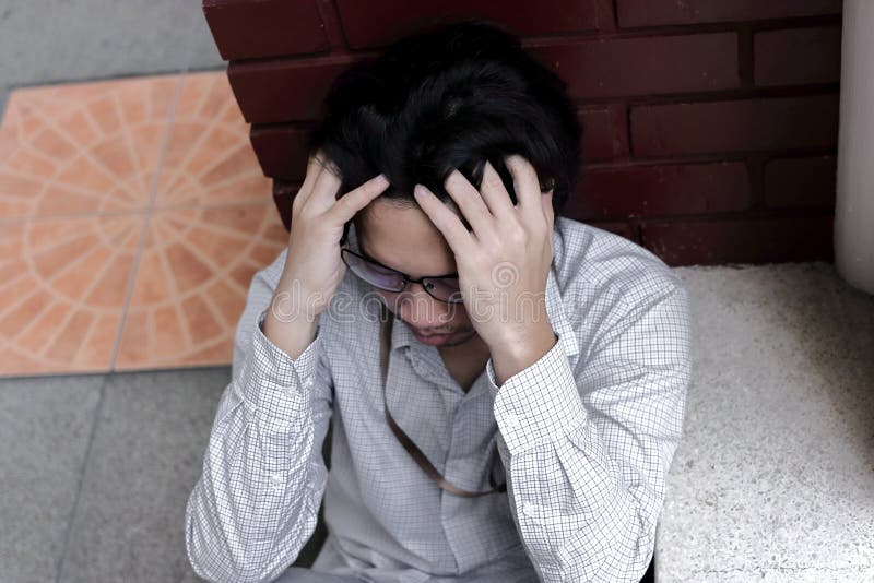 Disappointed Asian Man Received Letter, Man Reading Bad Message ...