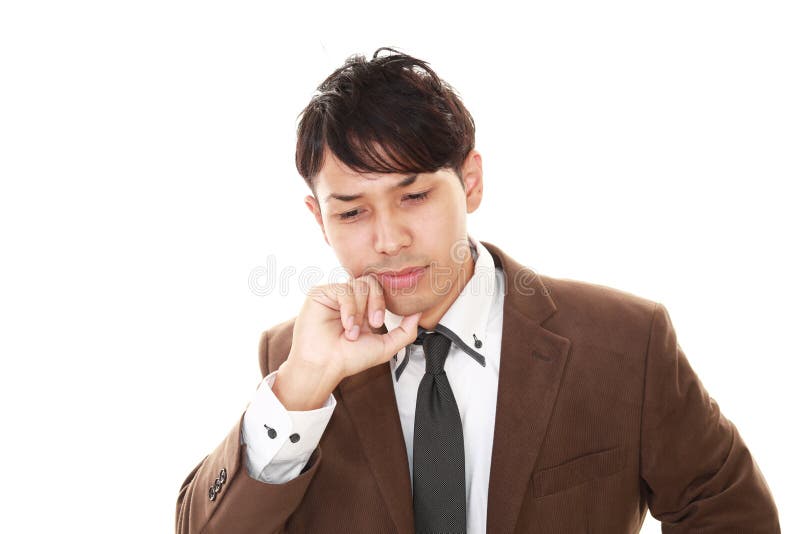 Disappointed Asian Businessman Stock Photo - Image of health ...