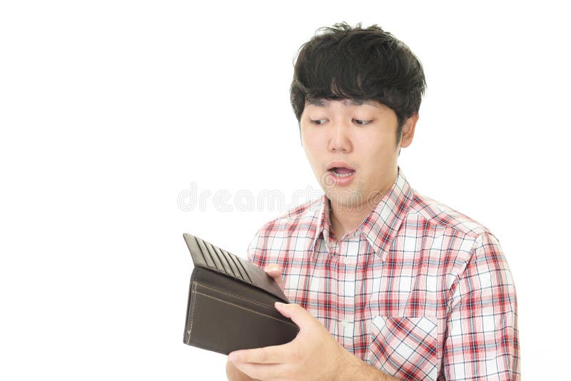 Disappointed Asian Man Received Letter, Man Reading Bad Message ...