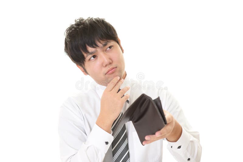 Disappointed Asian Man Received Letter, Man Reading Bad Message ...