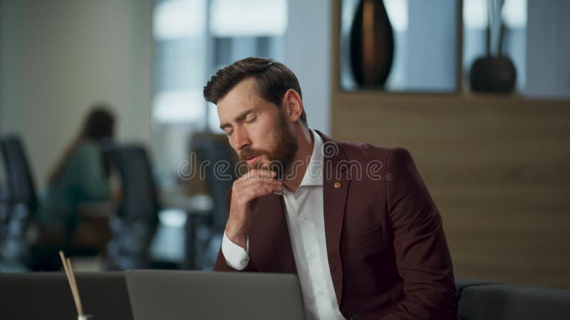 Disappointed Businessman Feeling Sad about Problems in Work in Office ...