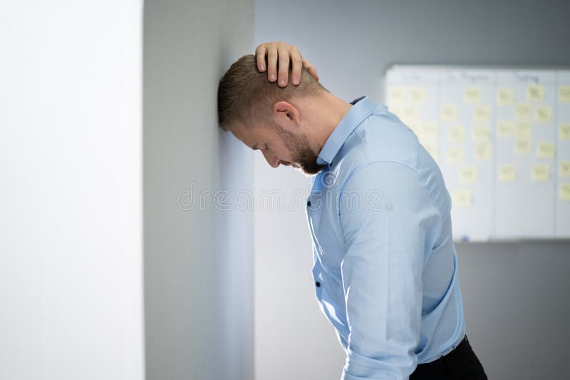Disappointed Businessman Sitting Stock Image - Image of failure ...