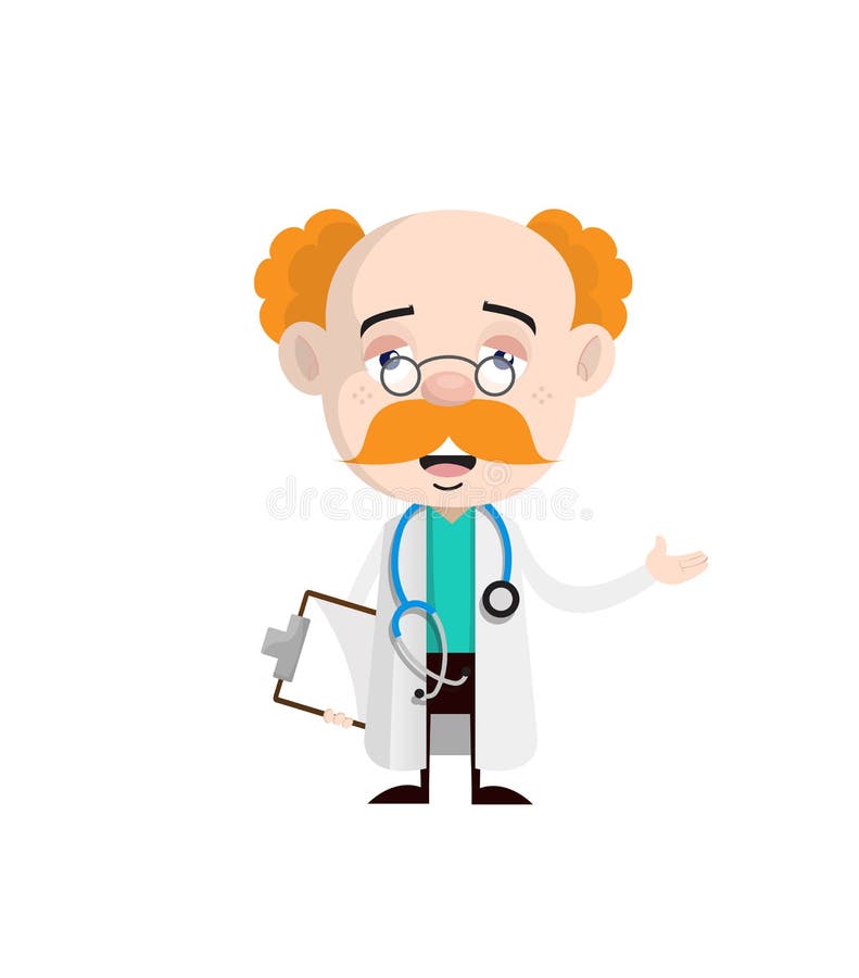 Disappointed Doctor Face Expression Vector Stock Illustration ...