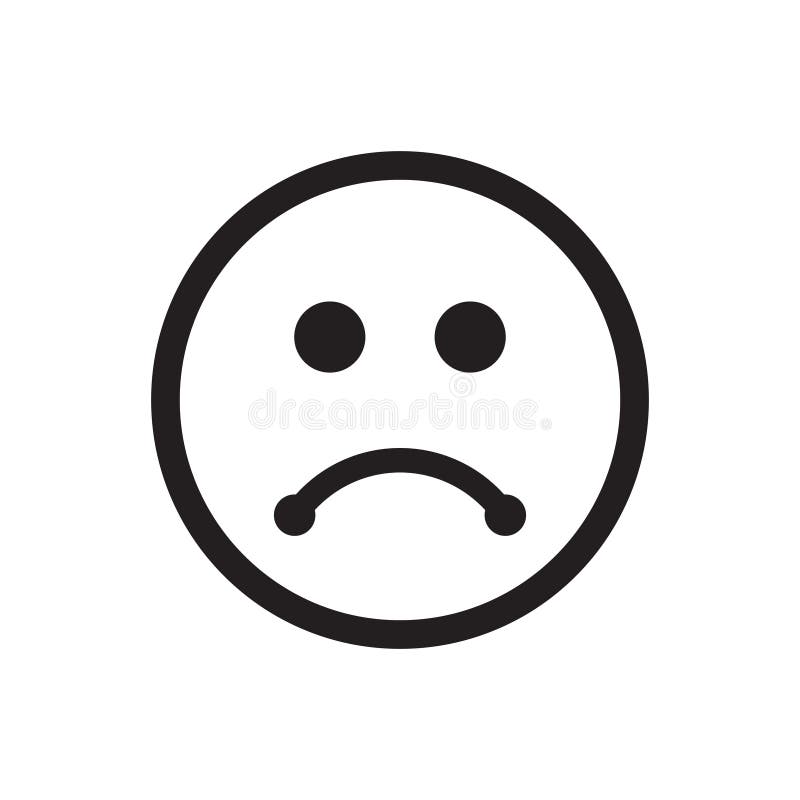 Disappointed Expression Icon Vector. Sad Face Symbol Illustration Stock ...