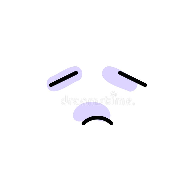 Disappointed, Face with Color Shadow Vector Icon in Emotion Set Stock ...