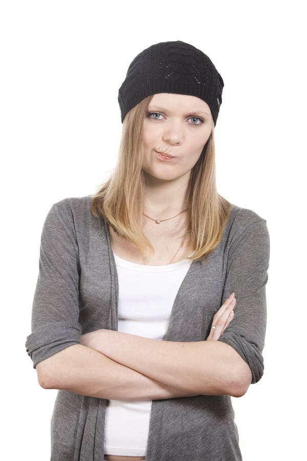 Disappointed girl stock image. Image of isolated, blond - 13183795