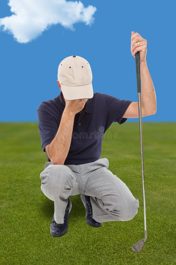 Frustrated golfer stock photo. Image of club, hole, break - 21502770