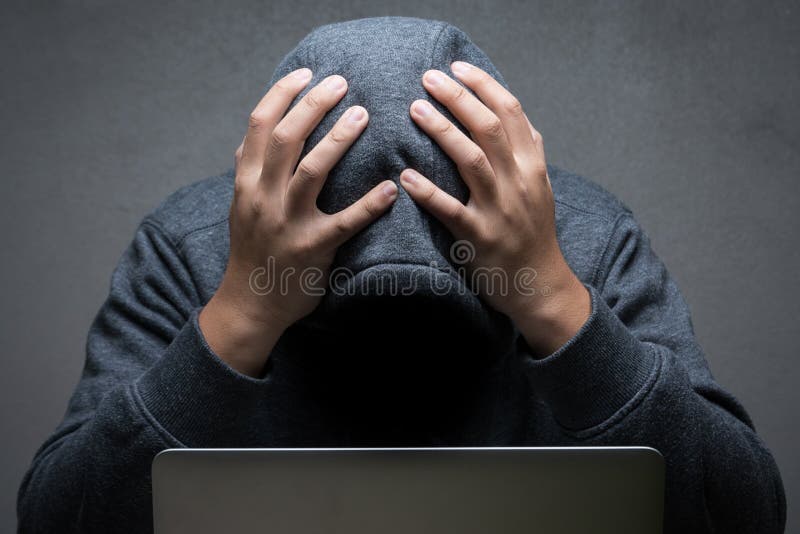 Confused hacker stock image. Image of data, coding, crime - 43343515