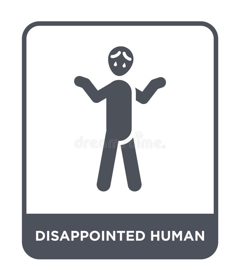 Disappointed Human Icon in Trendy Design Style. Disappointed Human Icon ...