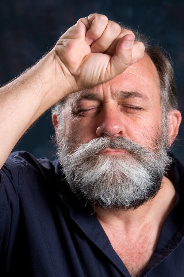 Disappointed Man stock photo. Image of beard, male, sorrowful - 12768250