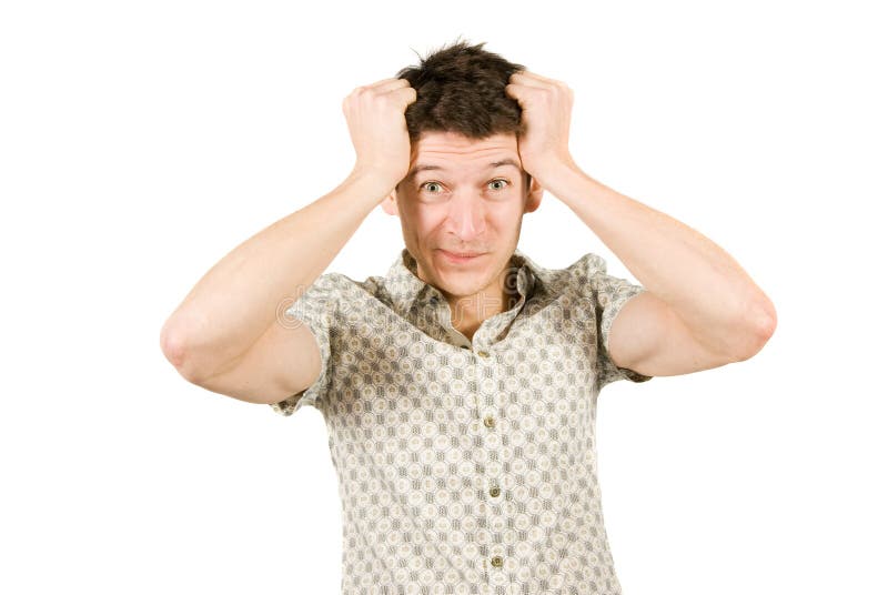 Disappointed man stock photo. Image of dumb, standing - 8581472