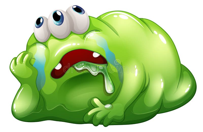 Grumpy Green Blob stock illustration. Illustration of monster - 22189570