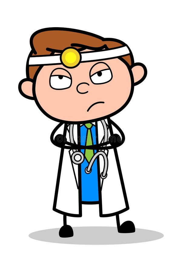 Disappointed - Professional Cartoon Doctor Vector Illustration Stock ...