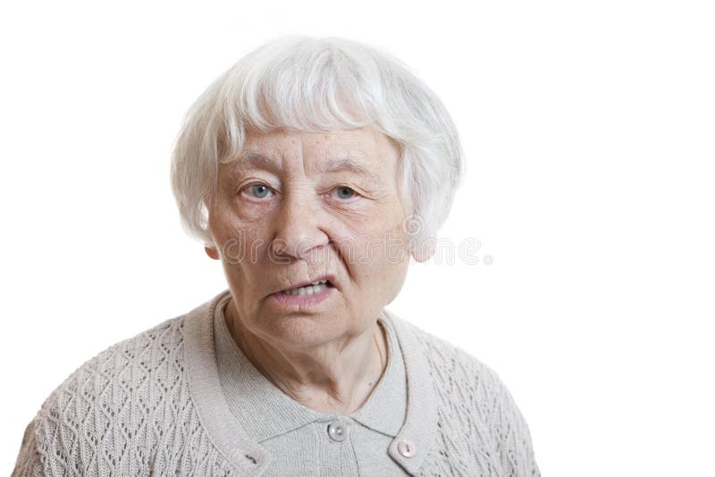 Disappointed senior woman stock image. Image of isolated - 21407605