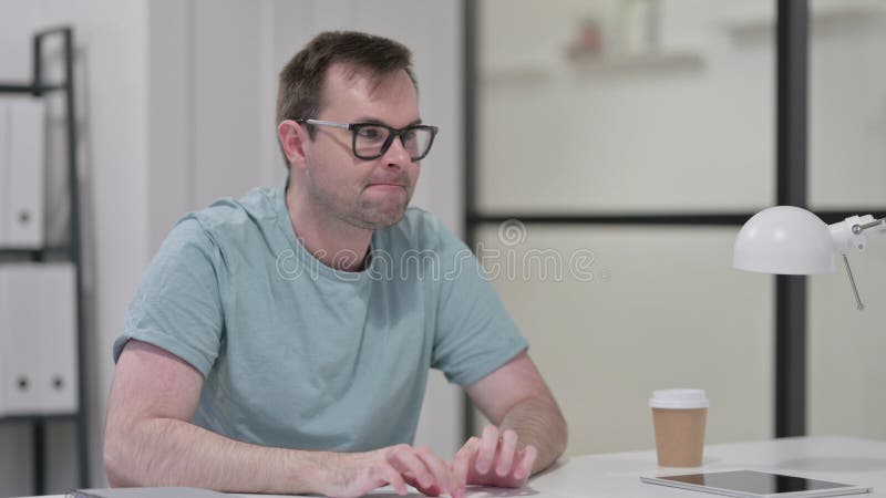 Disappointed Young Man Feeling Worried at Work Stock Photo - Image of ...