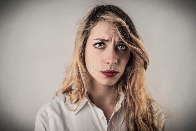 Disappointed sad woman stock photo. Image of hysterical - 32890626