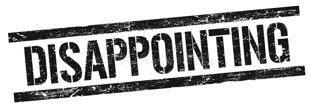 DISAPPOINTING Text on Black Grungy Rectangle Stamp Stock Illustration ...