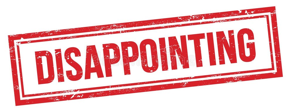 DISAPPOINTING Text on Red Grungy Vintage Stamp Stock Illustration ...