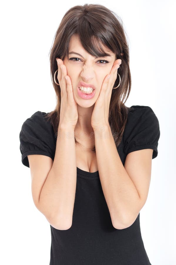 Disappointment stock image. Image of earrings, caucasian - 20191357