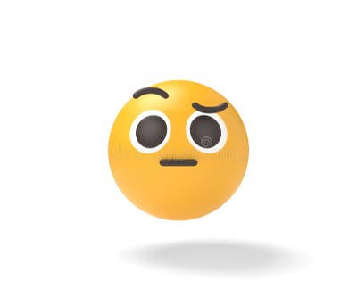 Disapproval Emoticon. Emoji 3d Illustration Stock Illustration ...